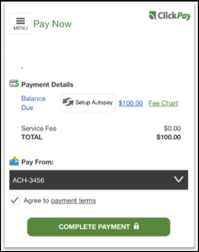 ClickPay: Submit a Payment